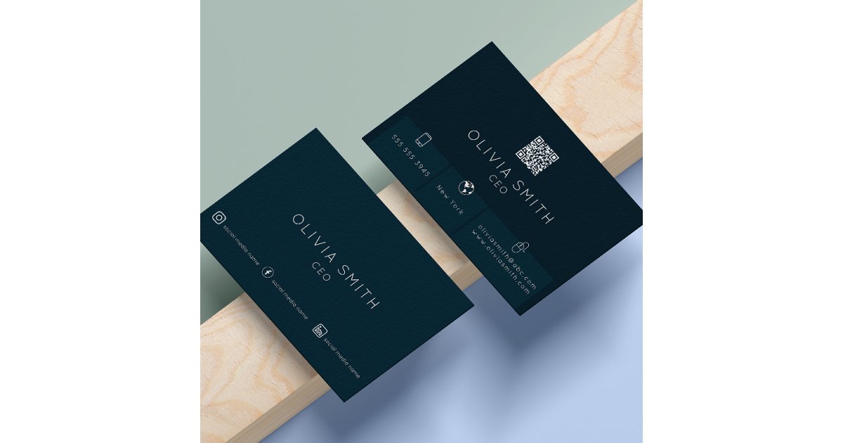 Instagram Follow Us Qr Code Modern Minimalist Business Card | Zazzle