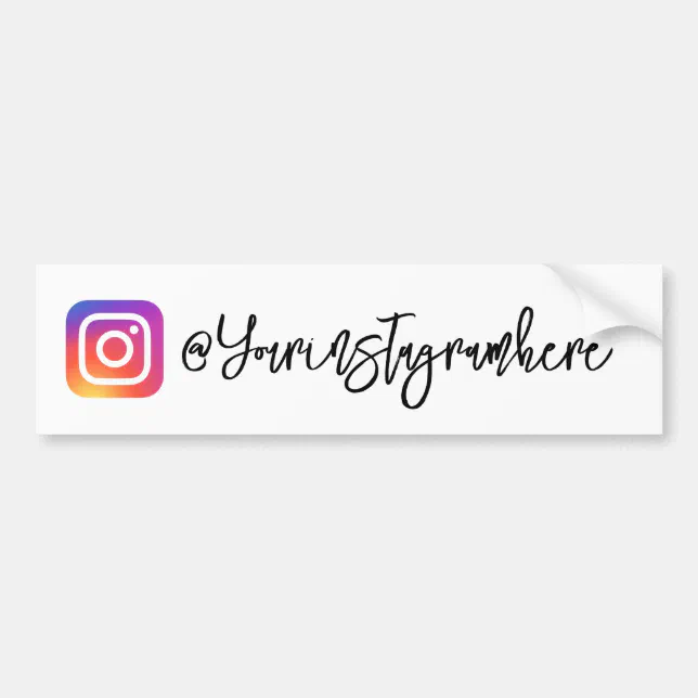 Instagram Handle Script sticker | Zazzle