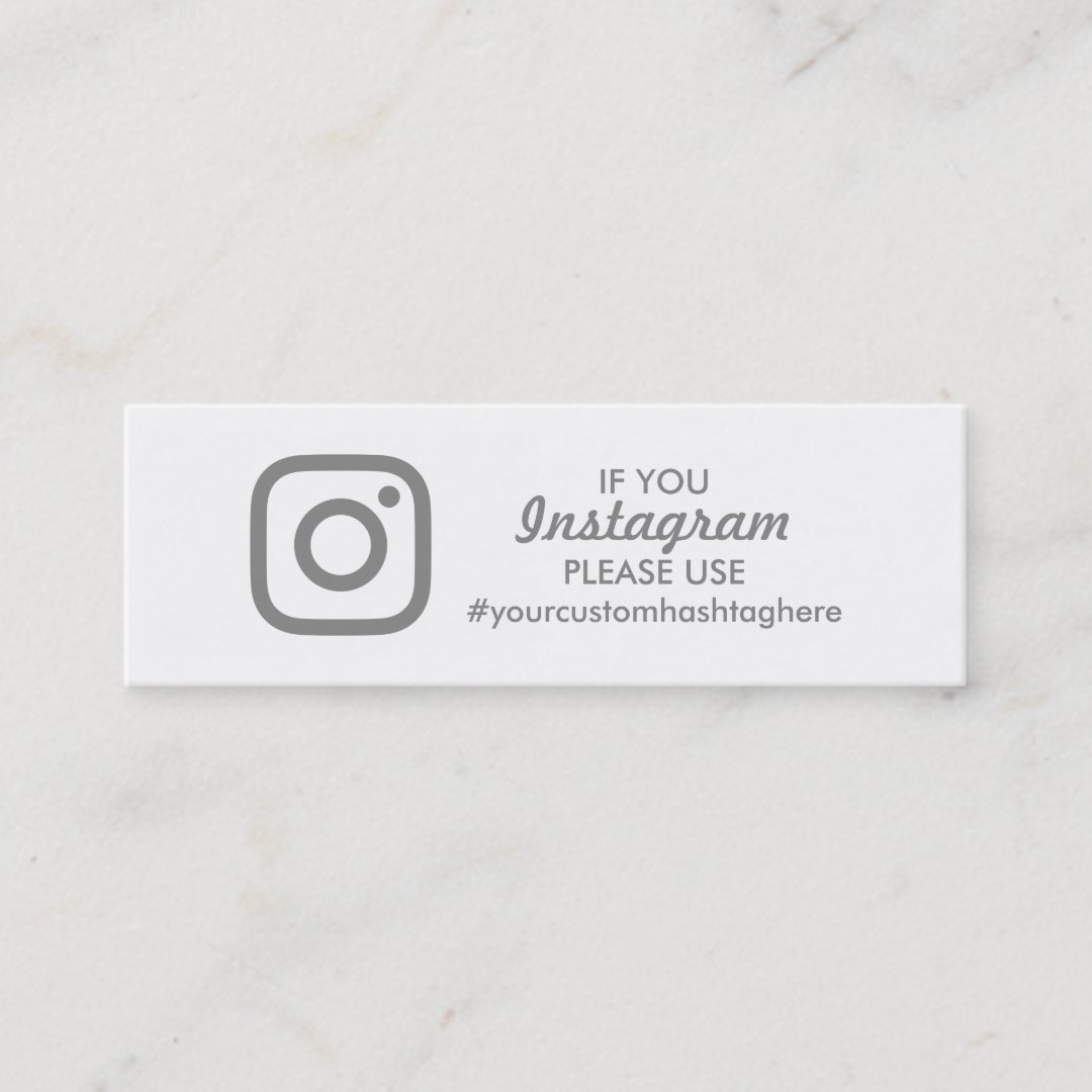 instagram hashtag calling card | Zazzle