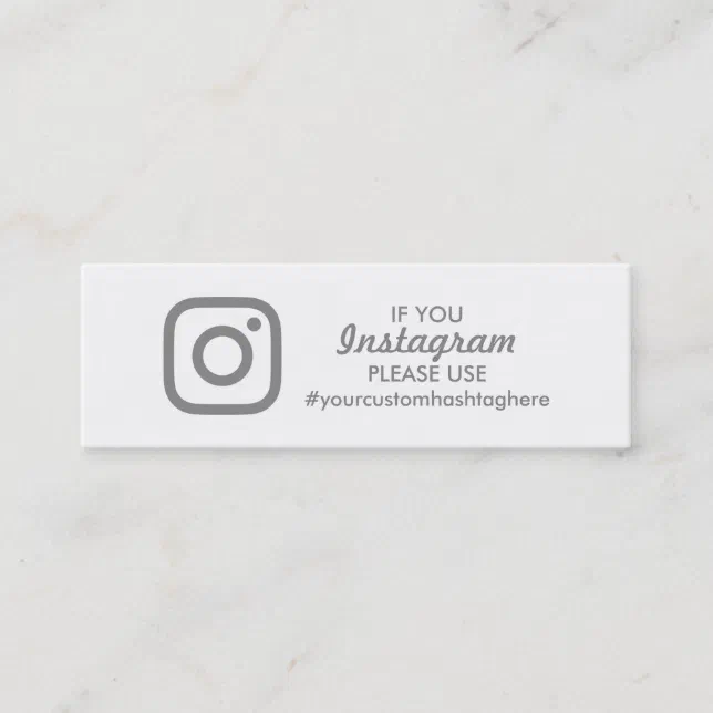 instagram hashtag calling card | Zazzle