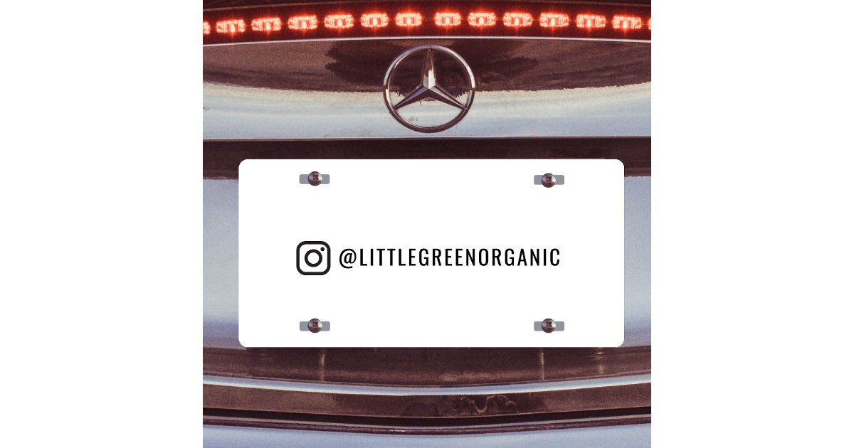 Instagram License Plate | Your Instagram Name | Zazzle