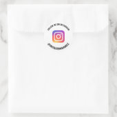 Instagram logo follow me social media marketing classic round sticker ...