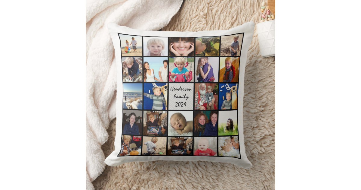 Instagram Modern Stylized Your Photos Throw Pillow | Zazzle