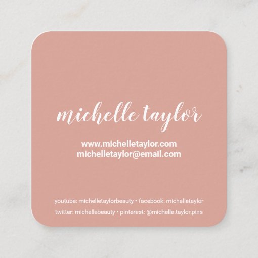 Instagram photo trendy social media modern pink calling card | Zazzle