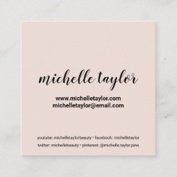 Instagram photo trendy social media modern pink calling card | Zazzle