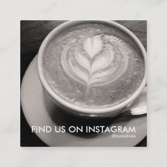 instagram promo square business card | Zazzle