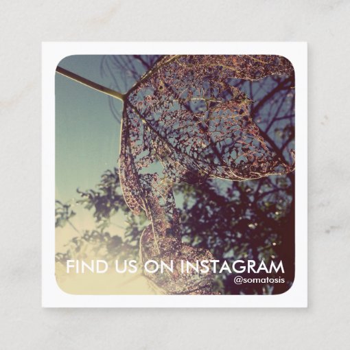 instagram promo square business card | Zazzle