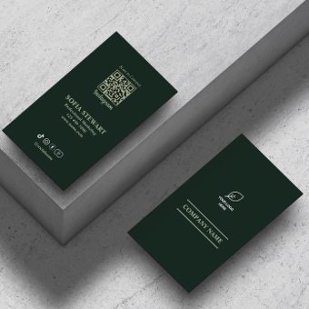 Instagram Qr Code Modern Bold Social Media Follow Business Card | Zazzle