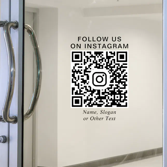 Instagram QR Code Promotional Window Cling | Zazzle