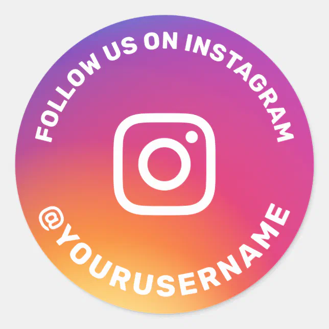 Instagram social media marketing packaging label | Zazzle