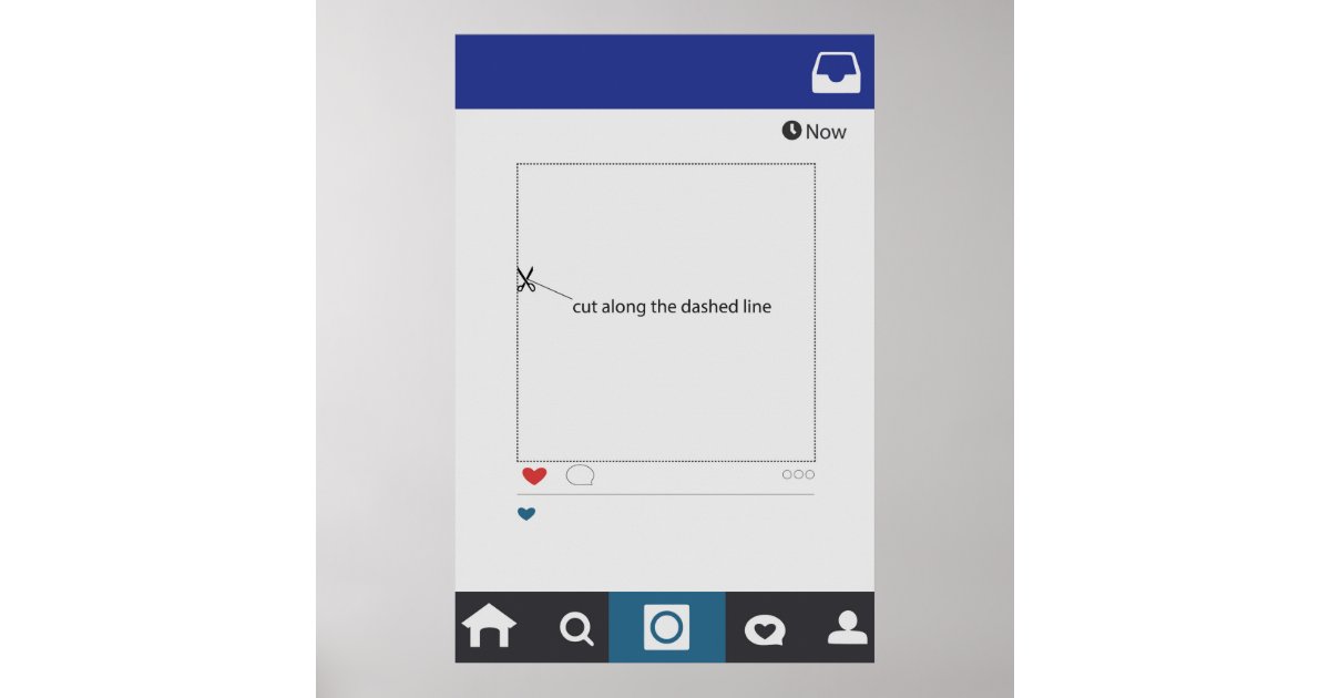 Instagram Style Wedding Photobooth Frame Prop Poster | Zazzle