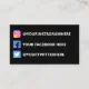 Instagram Twitter Facebook Business Card | Zazzle