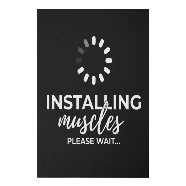 Installing Muscles Fitness Muscle Building Faux Canvas Print | Zazzle