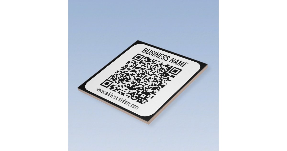 Instant QR Code (enter your website URL to change) Ceramic Tile | Zazzle