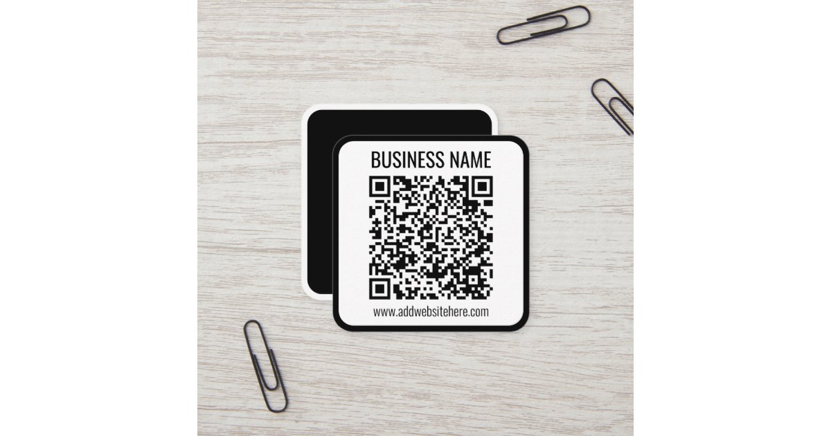 Instant QR Code (enter your website URL to change) Square Business Card ...