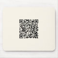 Instantly Create a QR Code | Editable Off White Mouse Pad | Zazzle