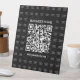 Instantly Create Scannable QR code & Logo Pattern Pedestal Sign | Zazzle