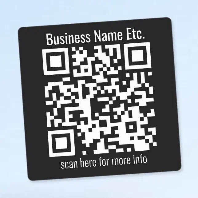 Instantly Editable QR Code & Business Name Etc. Labels | Zazzle