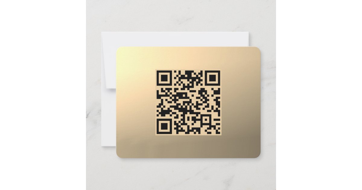 Instantly Editable QR code Template | Faux Gold | Zazzle