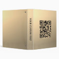 Instantly Editable QR code Template | Faux Gold 3 Ring Binder | Zazzle