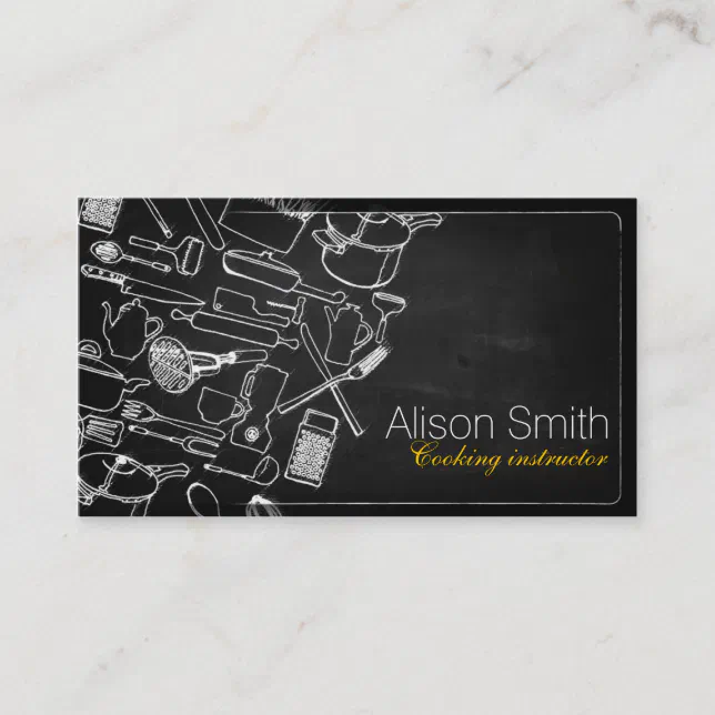 Instructional Cooking/Chef Business Card | Zazzle