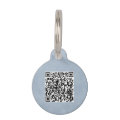 Instructions and QR Code | Blue Cat Pet ID Tag | Zazzle