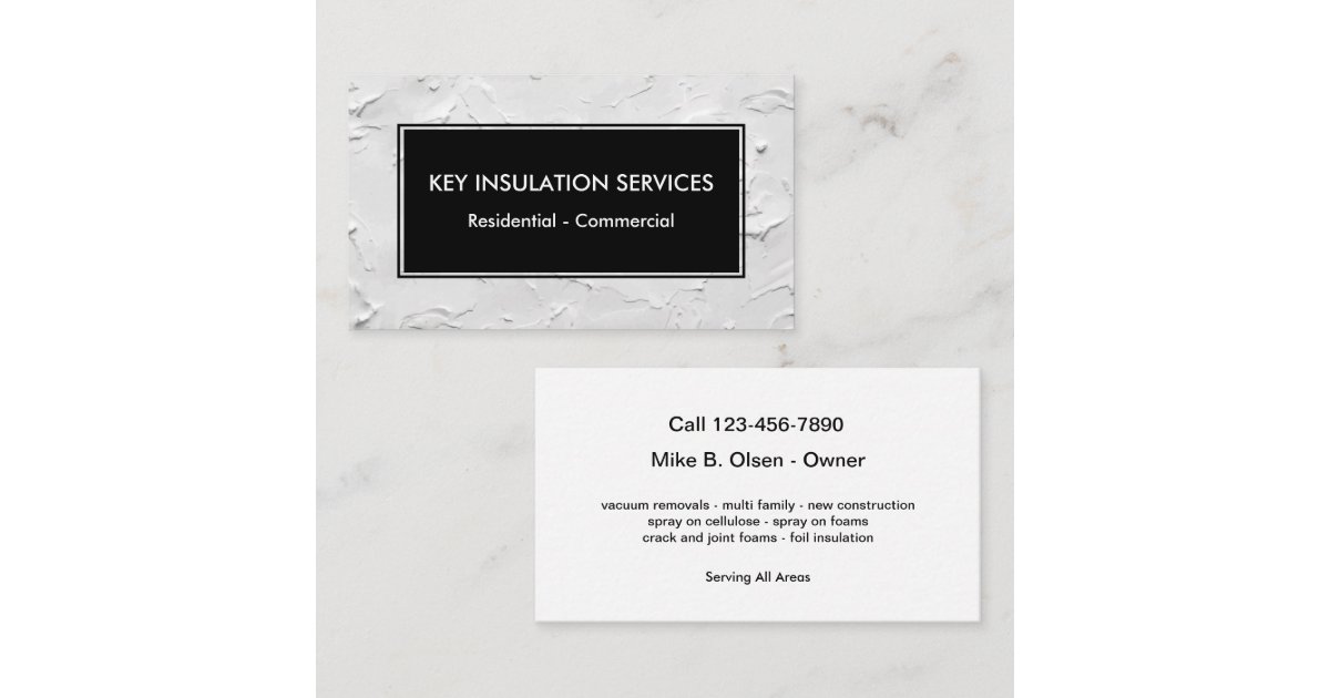 Insulation Business Cards Unique Modern Style | Zazzle