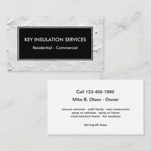 Insulation Business Cards Unique Modern Style | Zazzle