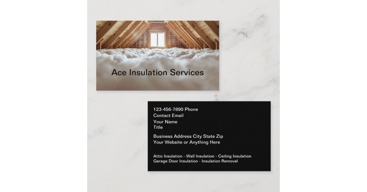 Insulation Services Contactor Business Cards | Zazzle