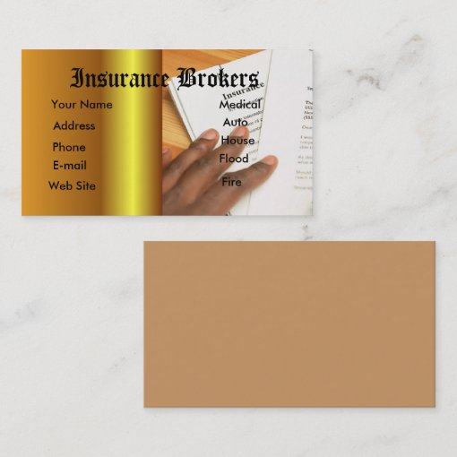 Insurance agent business card | Zazzle
