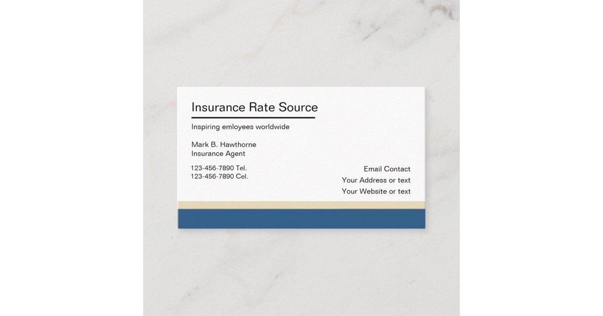 Insurance Agent Business Cards | Zazzle.com