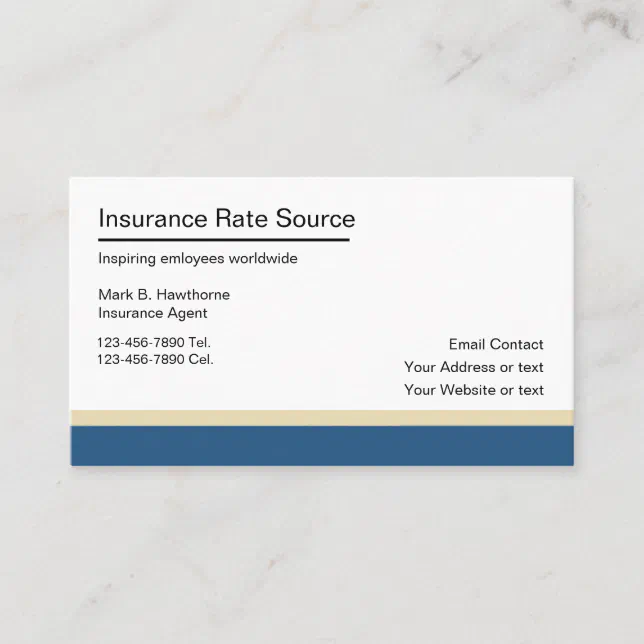 Insurance Agent Business Cards | Zazzle