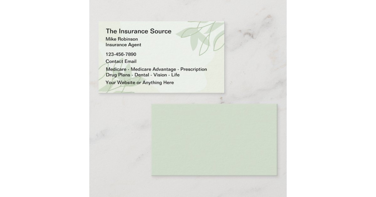 insurance Agent Modern Business Cards Template | Zazzle