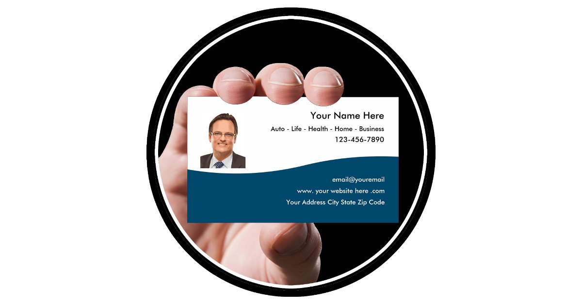 Insurance Agent Photo Business Cards | Zazzle