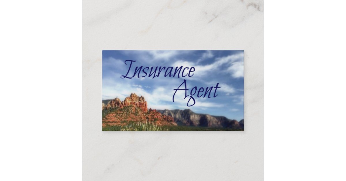 Insurance Agent Scenic Desert Background Business Card | Zazzle