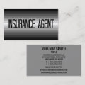 Insurance Agent Silver to Black Business Card | Zazzle
