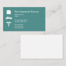 Insurance Broker Business Card | Zazzle