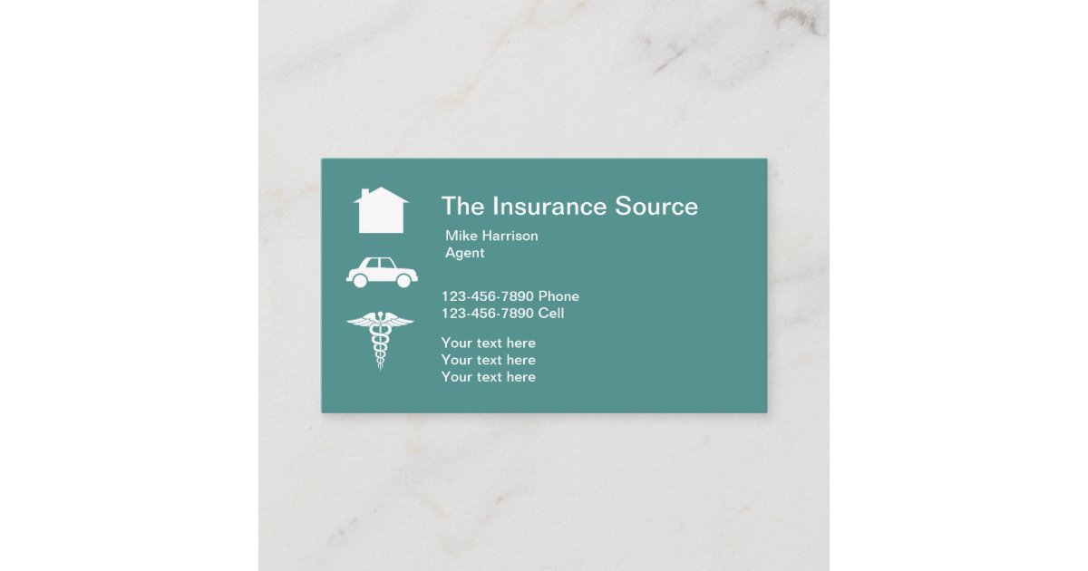Insurance Broker Business Card | Zazzle