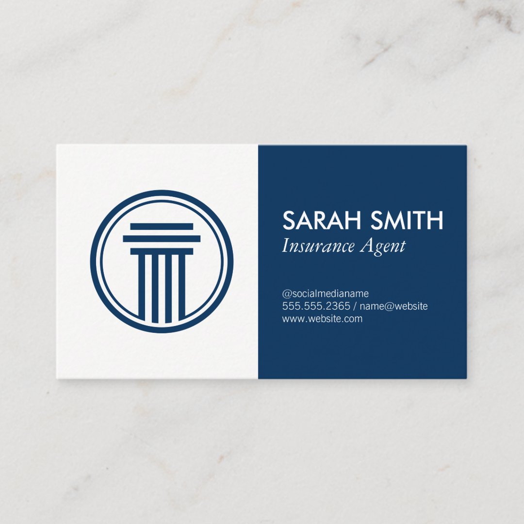 Insurance / Broker Business Card | Zazzle Insurance / Broker Business Card | Zazzle