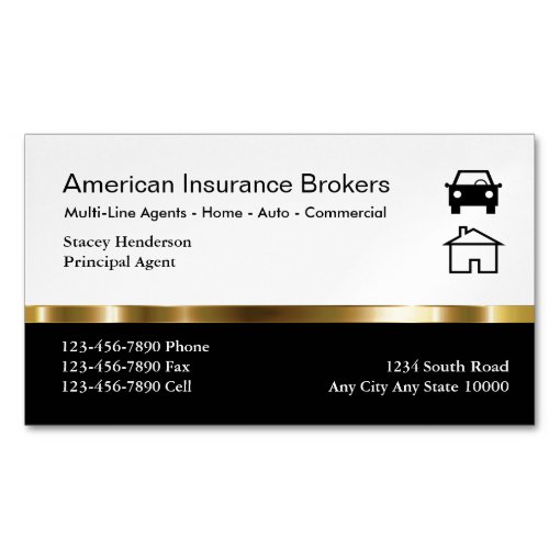 Insurance Broker Business Card Magnets | Zazzle