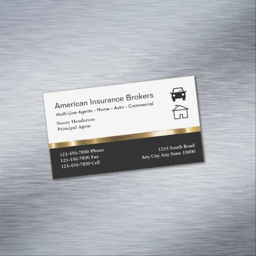 Insurance Broker Business Card Magnets | Zazzle