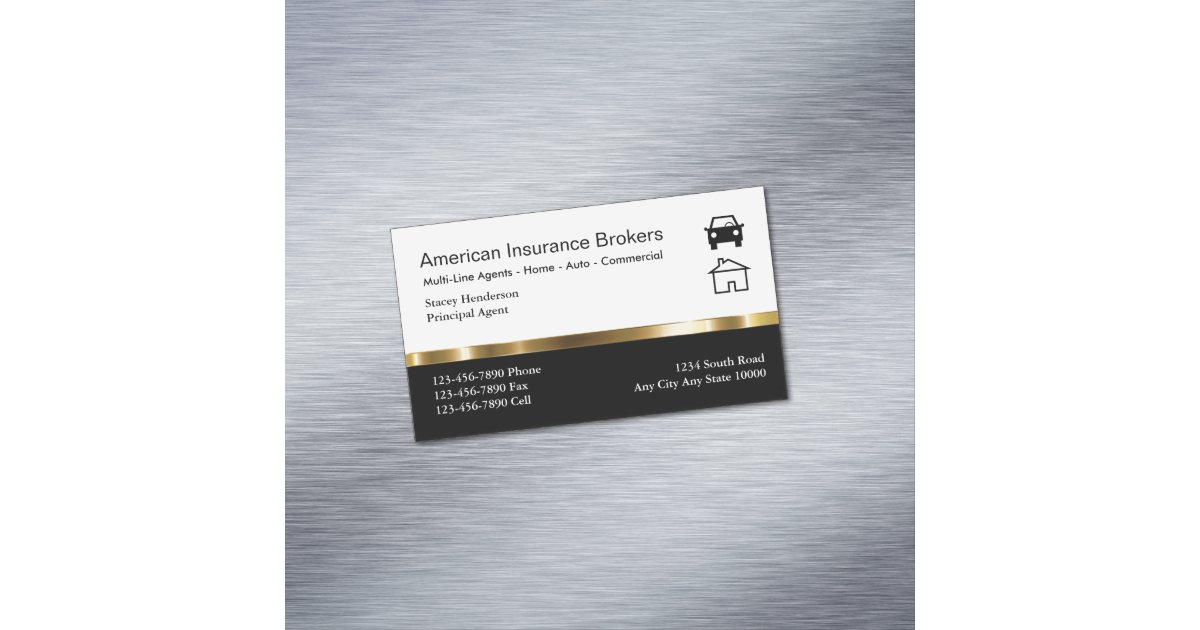 Insurance Broker Business Card Magnets | Zazzle Insurance Broker Business Card Magnets | Zazzle