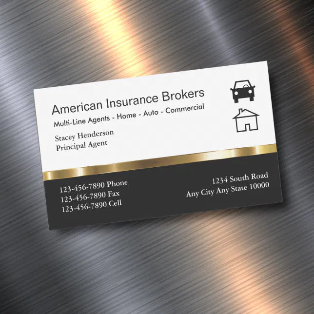 Insurance Broker Business Card Magnets | Zazzle Insurance Broker Business Card Magnets | Zazzle