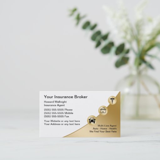 Insurance Broker Business Cards | Zazzle
