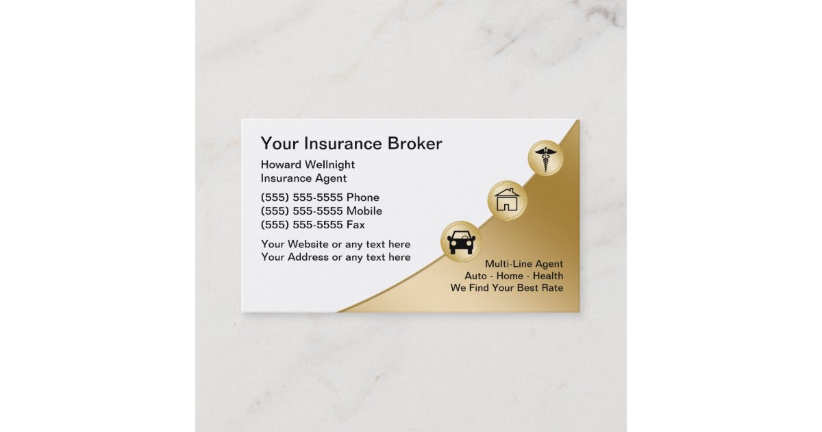 Insurance Broker Business Cards | Zazzle.com
