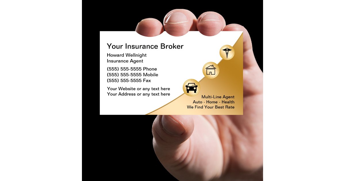 Insurance Broker Business Cards | Zazzle