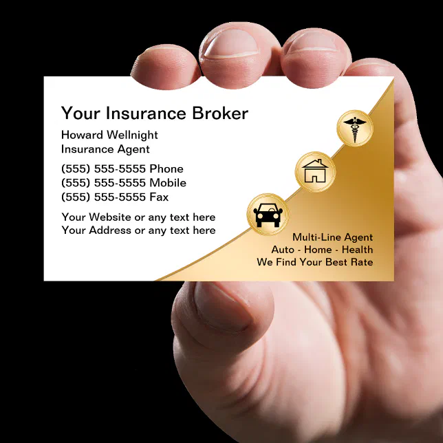 Insurance Broker Business Cards | Zazzle