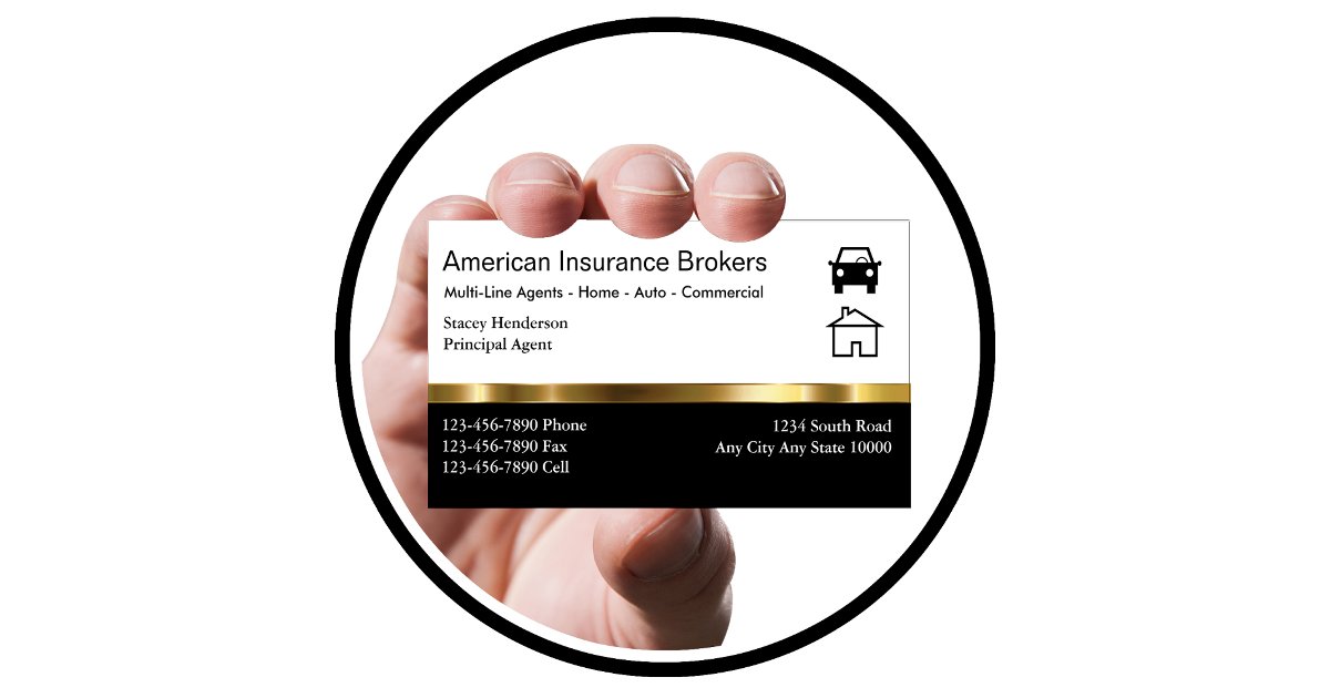 Insurance Broker Business Cards | Zazzle