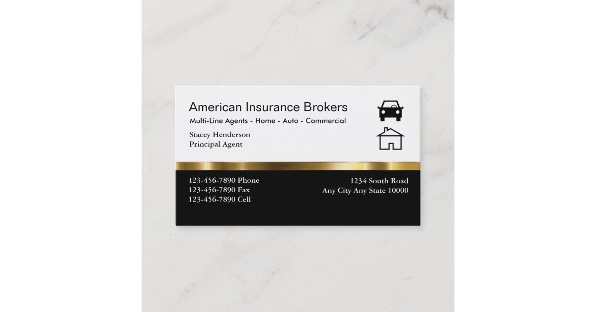 Insurance Broker Business Cards | Zazzle.com