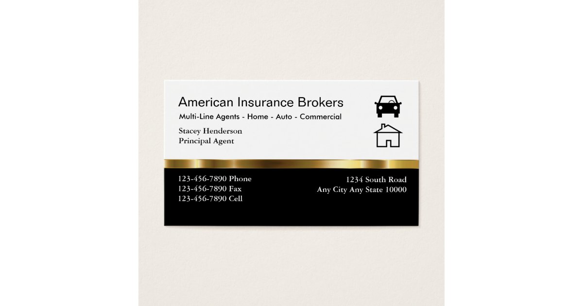 Insurance Broker Business Cards | Zazzle.com